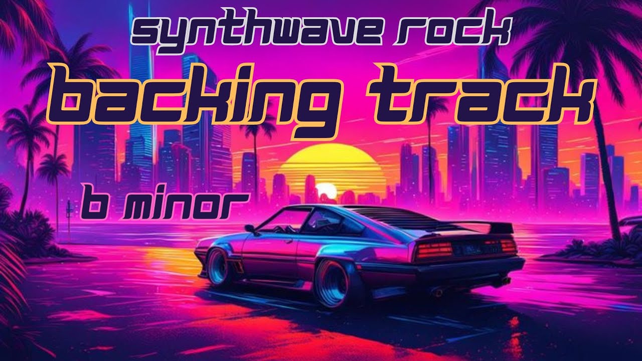 Synthwave Rock Backing Track Bm - YouTube