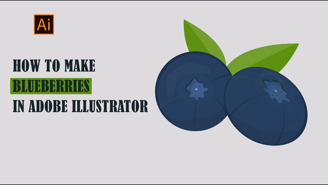 How to make blueberries in Adobe Illustrator - YouTube