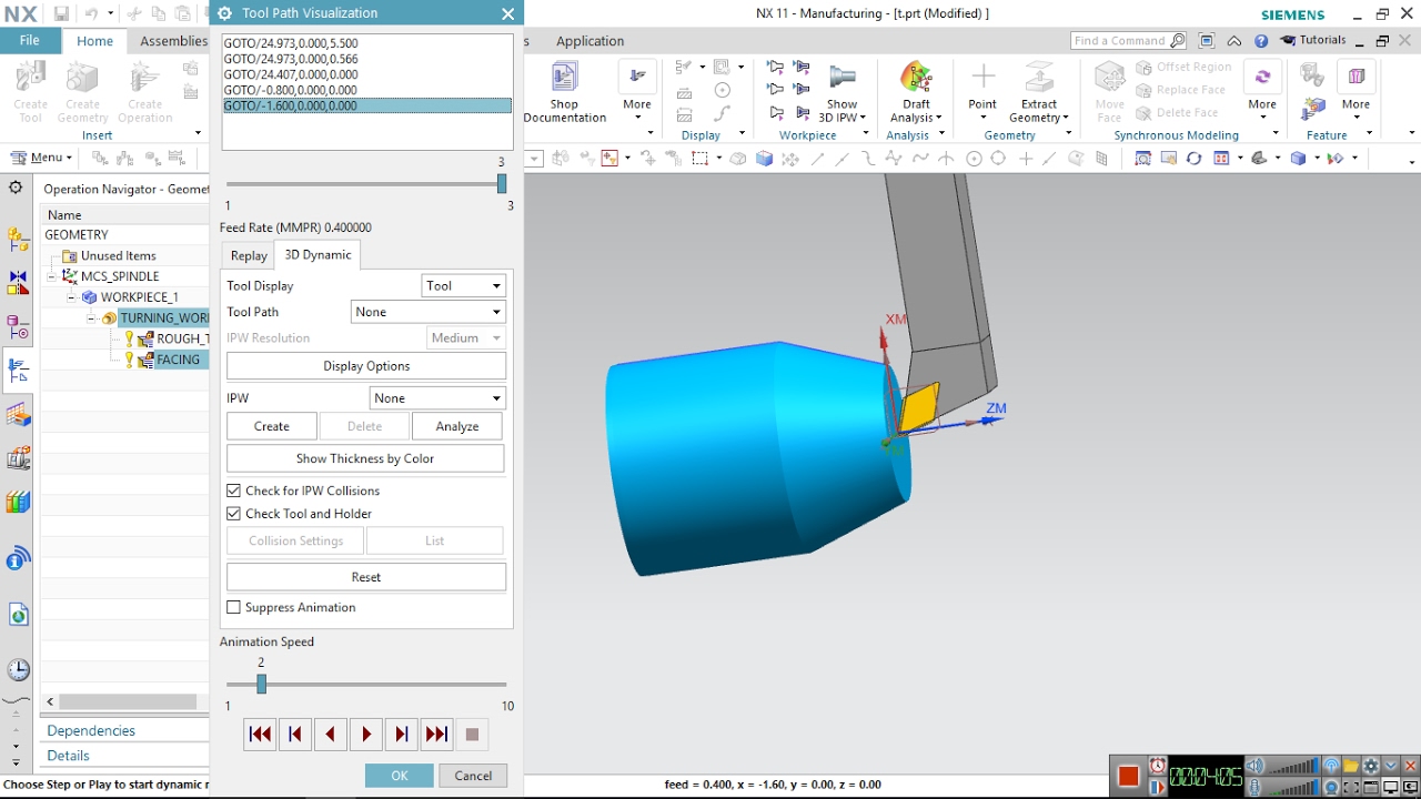 NX 11 MANUFACTURING TUTORIAL FOR BEGINNERS 7: FACING - YouTube