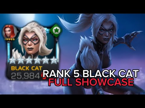 RANK 5 Black Cat FULL SHOWCASE ! INSANE POWER ! - MCOC - YouTube