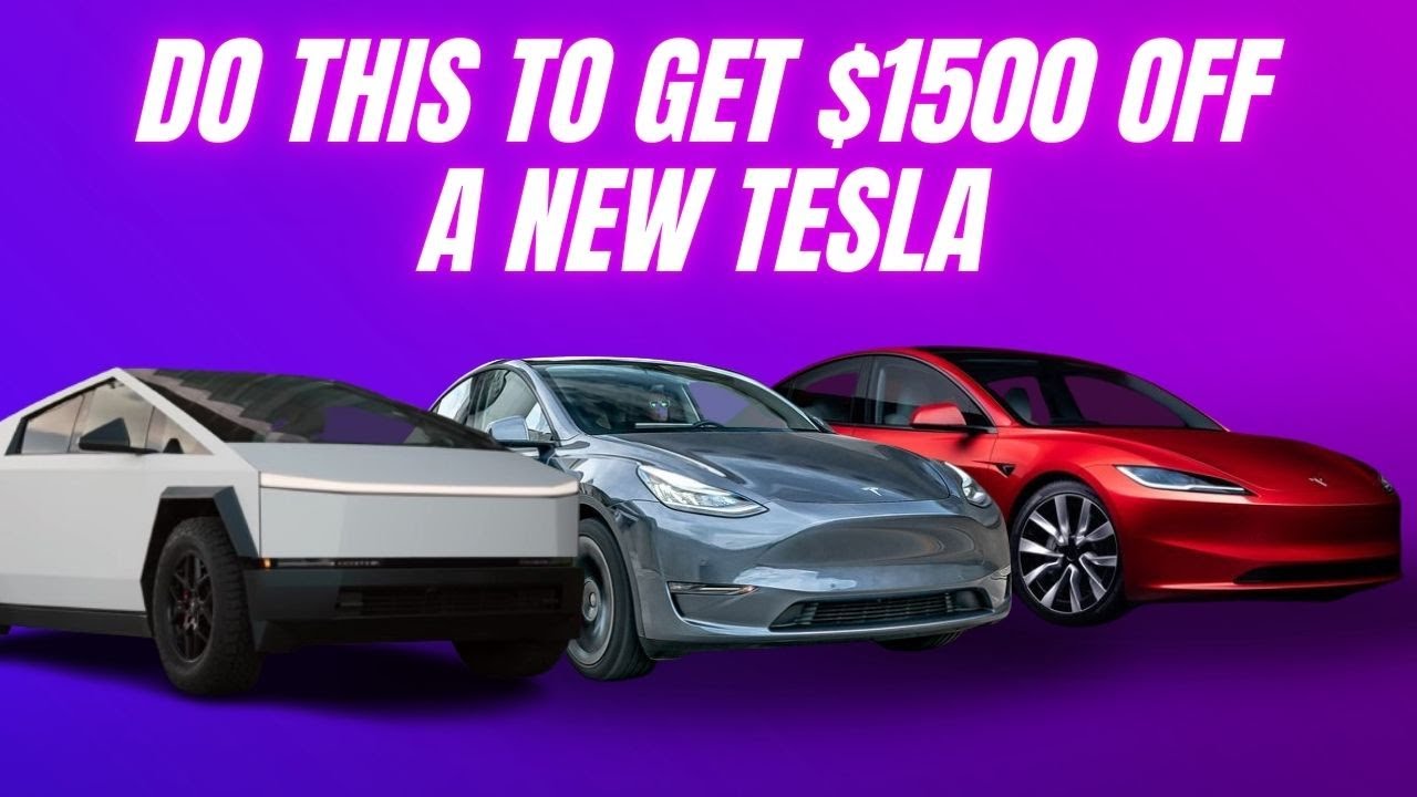 How to easily get an additional $1500 discount on a new Tesla EV - YouTube