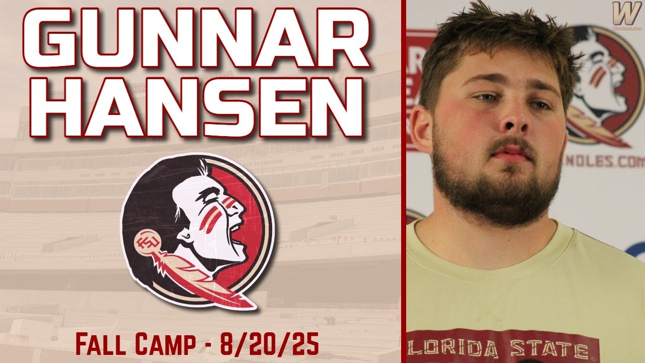 Gunnar Hansen FSU Practice Interview 8-20-25 | FSU Football | Florida ...