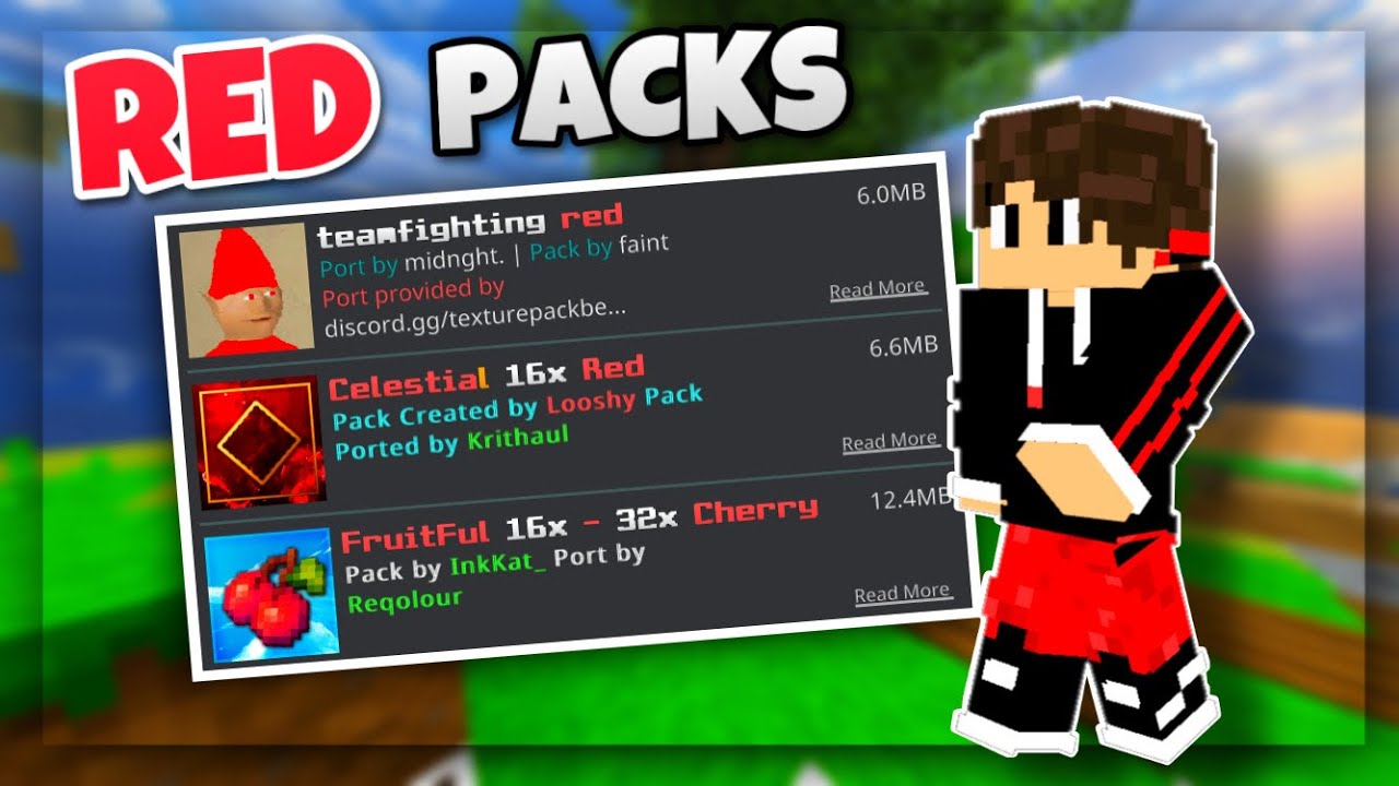 TOP 3 BEST RED TEXTURE PACKS FOR MCPE | V2 - YouTube