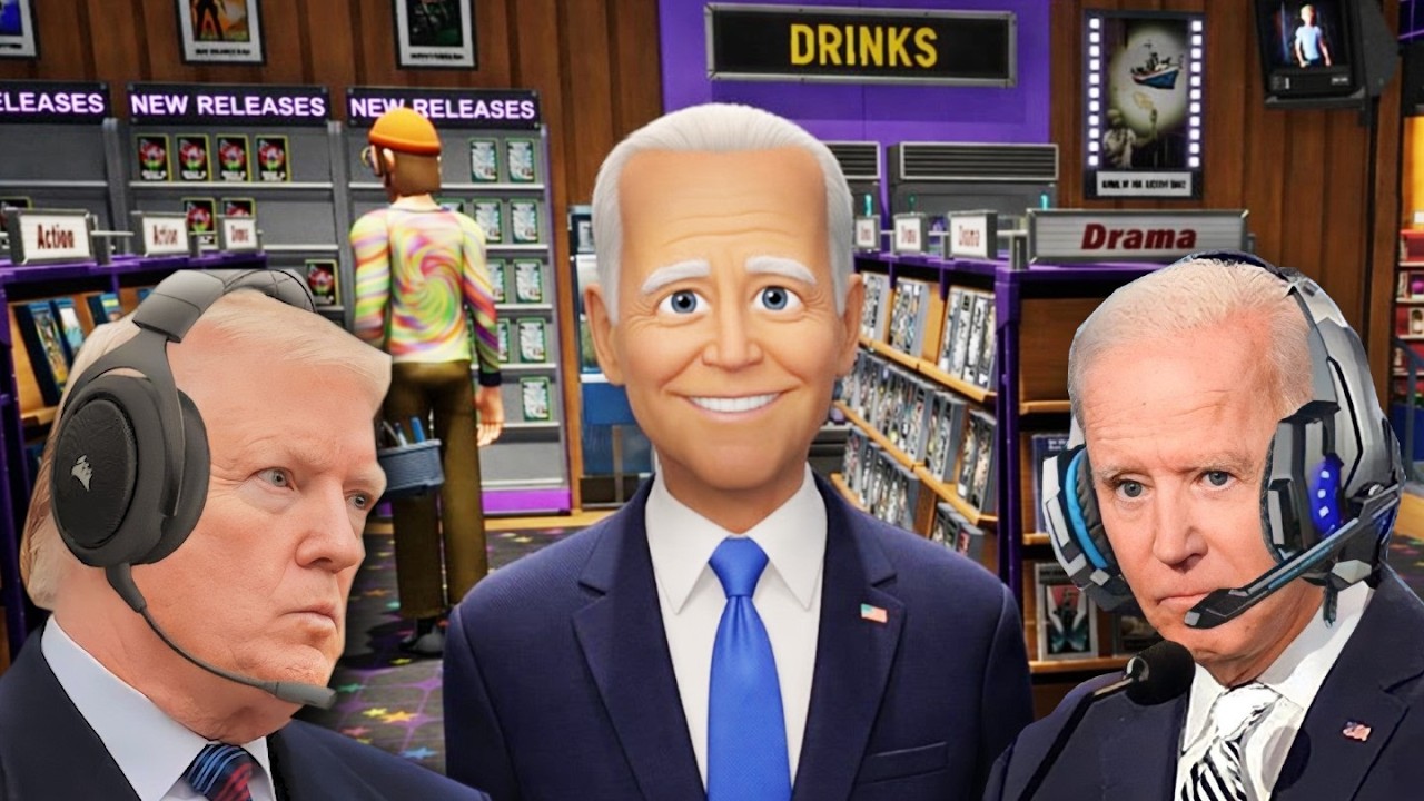 US Presidents Play Video Store Simulator - YouTube