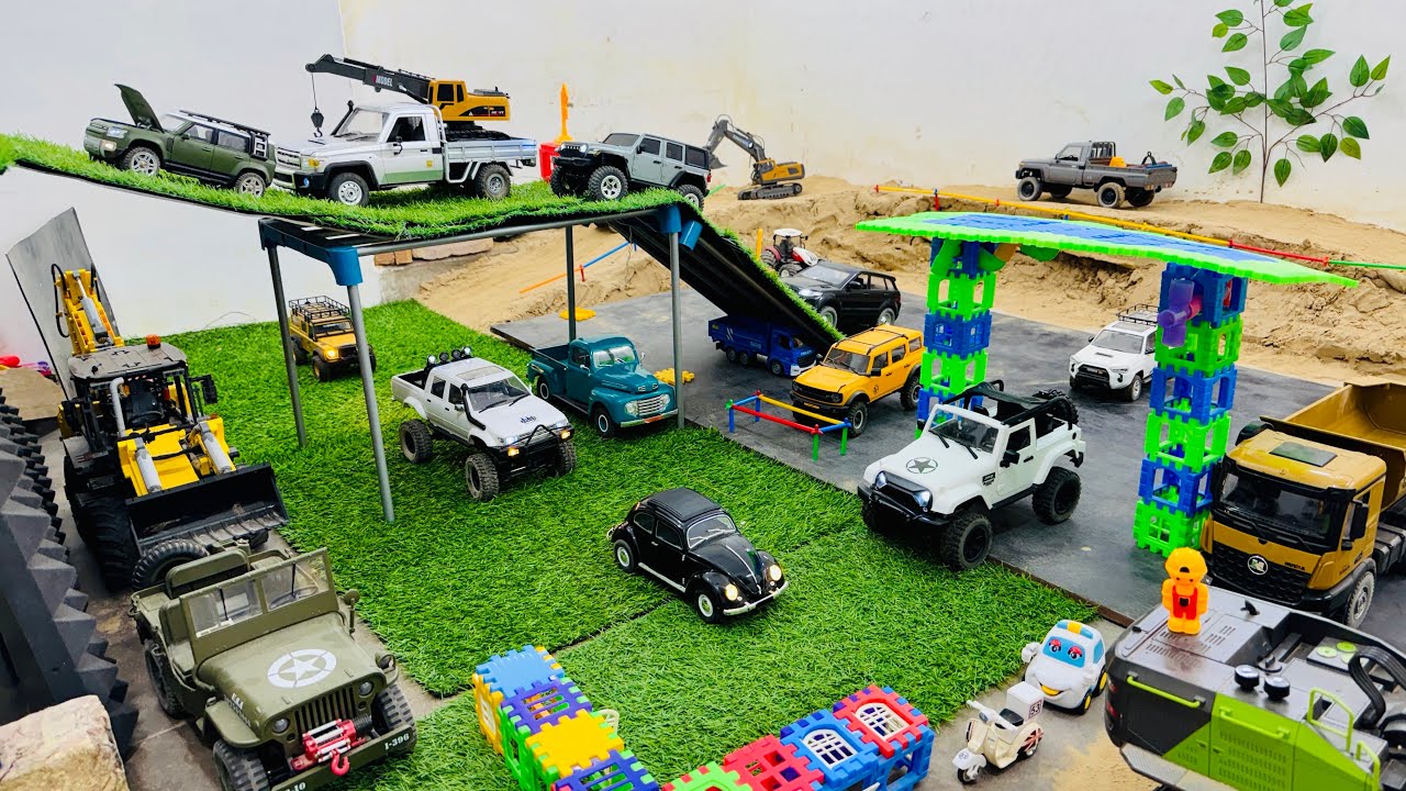 RC Cars Obstacle climb VW Beetle Jeep Wrangler Range Rover Sport Toyota ...