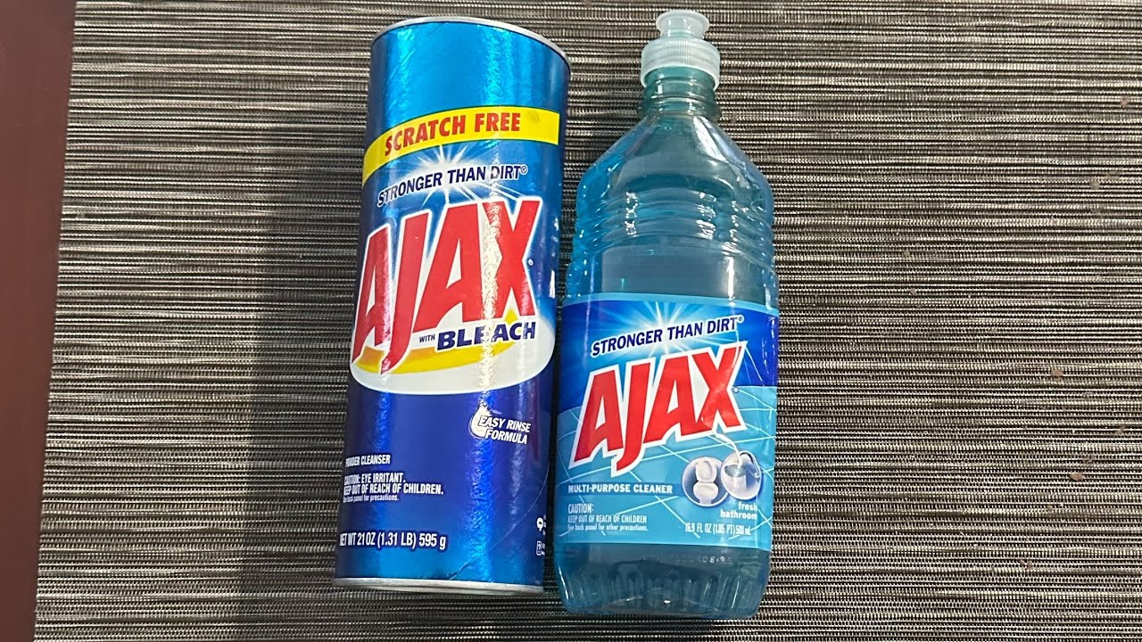 Playing with blue Ajax liquid and powder:) - YouTube