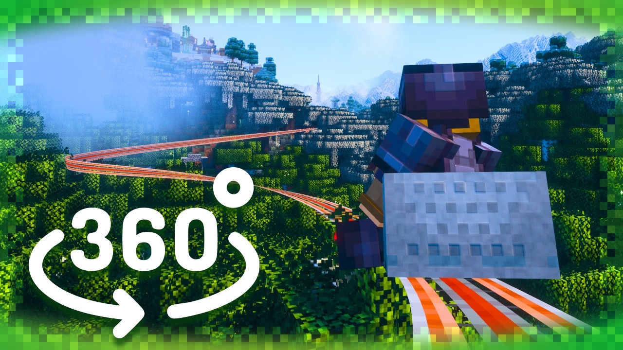 🎢 INSANE 360° Minecraft Roller Coaster Ride! 🚀 Hold on Tight! - YouTube