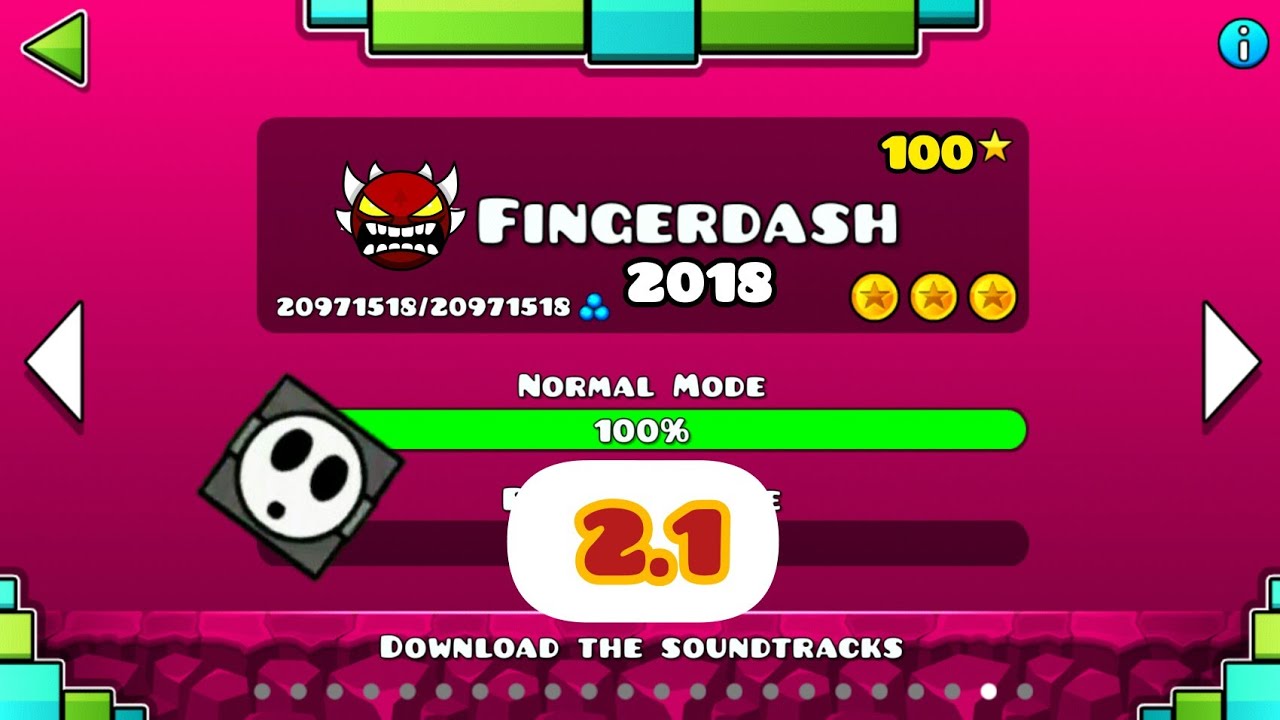 FingerDash 2018 by LDi3Go*All Levels And Icoin Exetreme Demon [Geometry ...