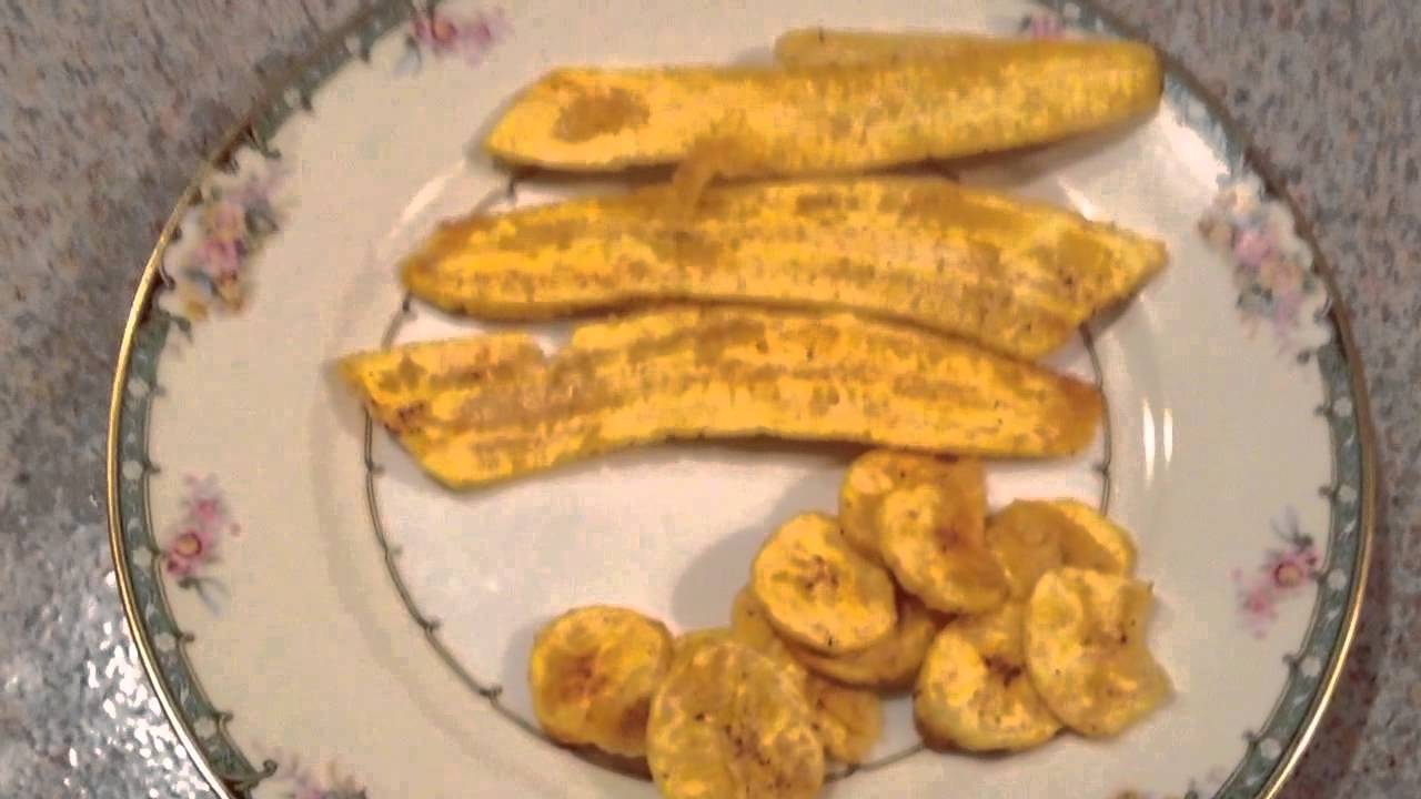 How To Make Papita/Plantain Chips The Haitian Way - YouTube