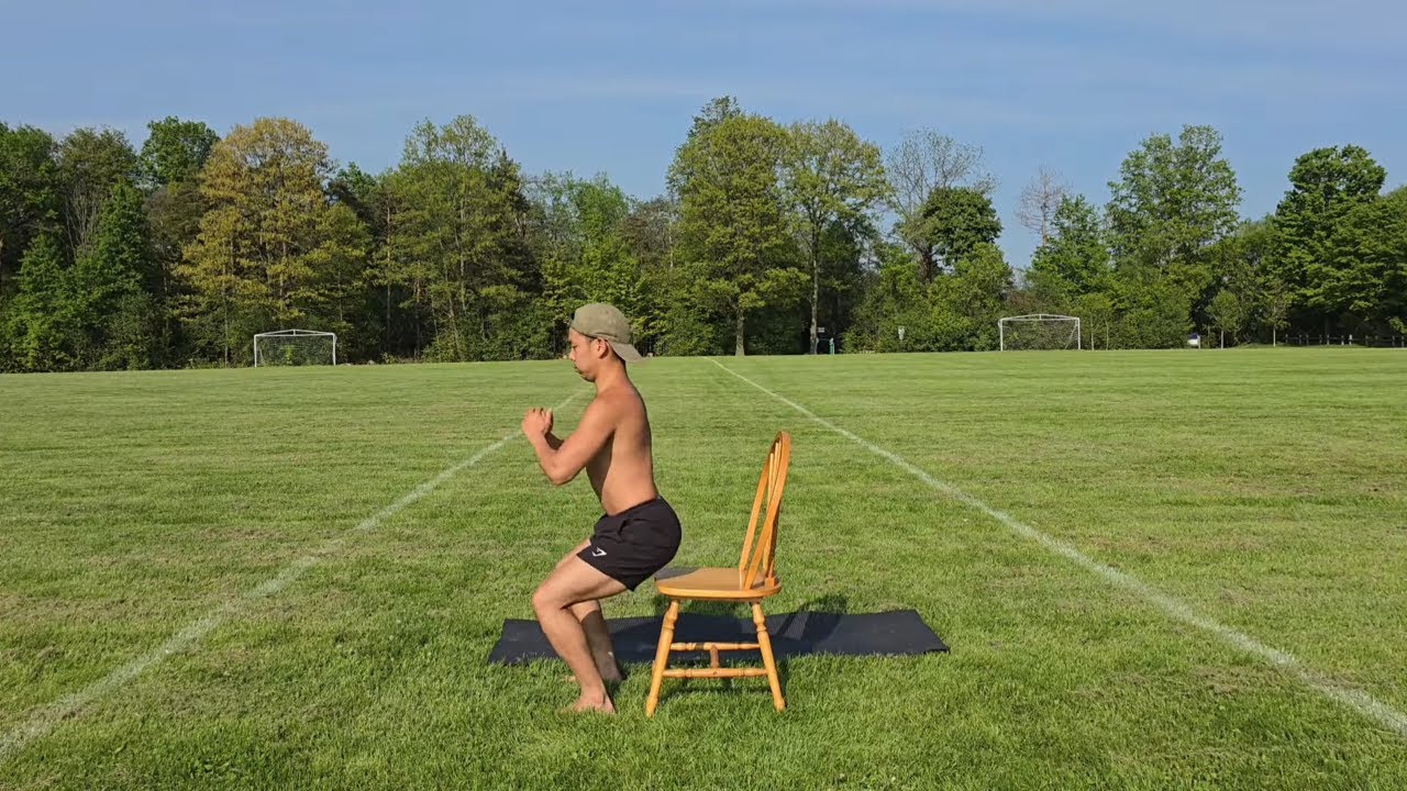 How to do Chair Squats - YouTube