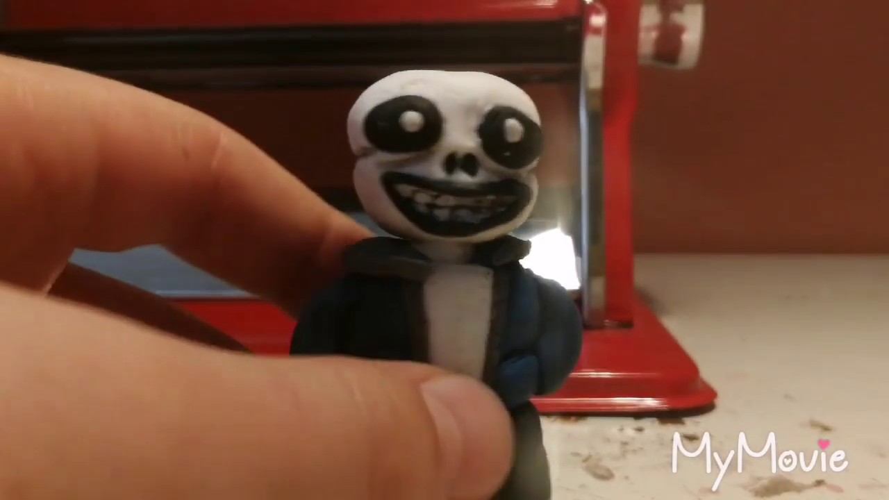 How to make Sans from Undertale in polymer clay - YouTube
