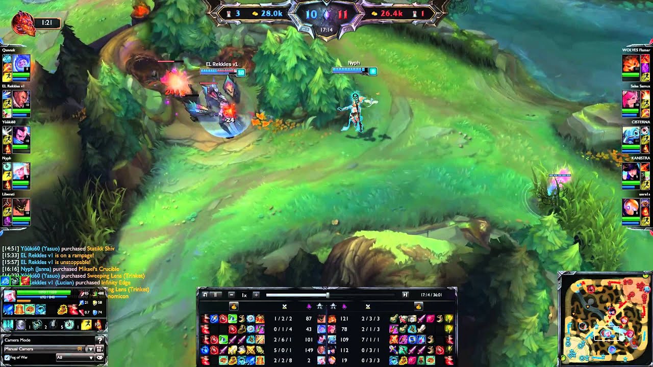 Elements Rekkles and Nyph - Lucian adc with Janna support - patch 5.1 - YouTube