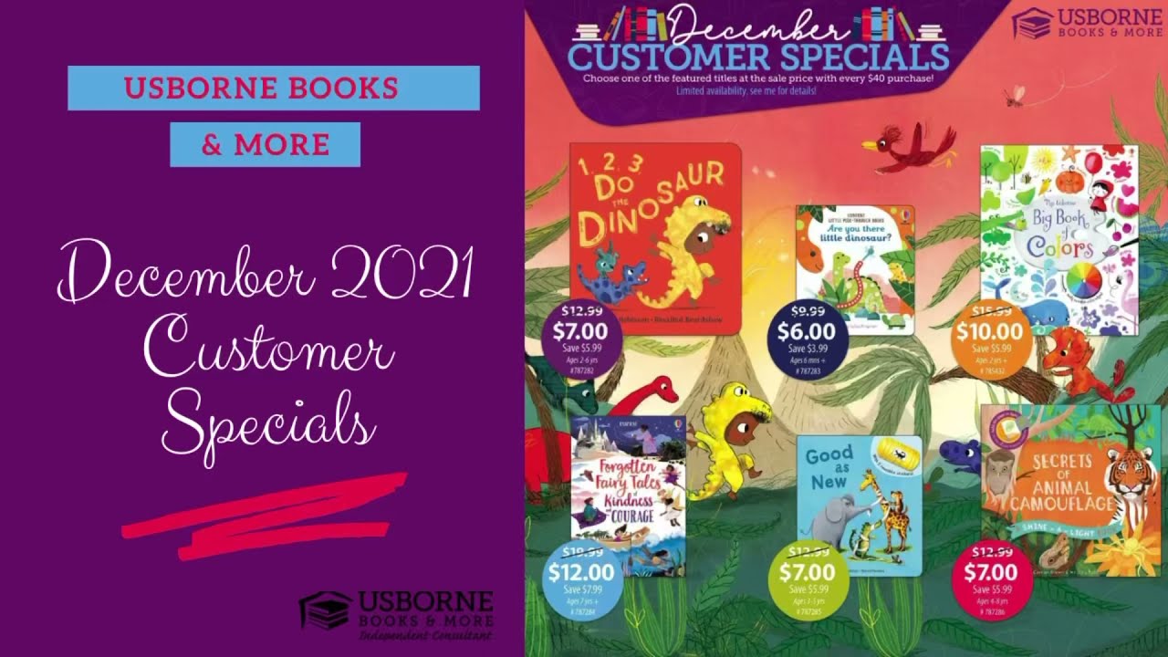 December 2021 Customer Specials 📚Usborne Books & More📚 - YouTube