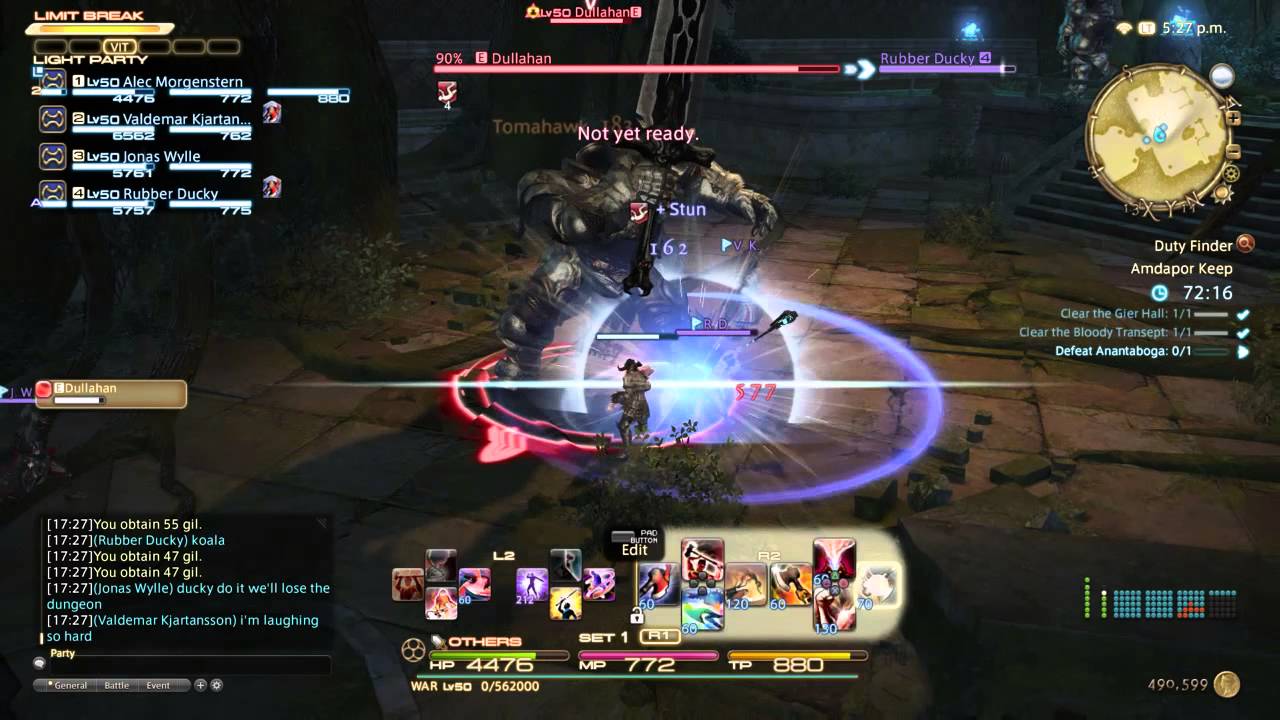 Amdapor Keep 4 warriors FF14 part 2 - YouTube