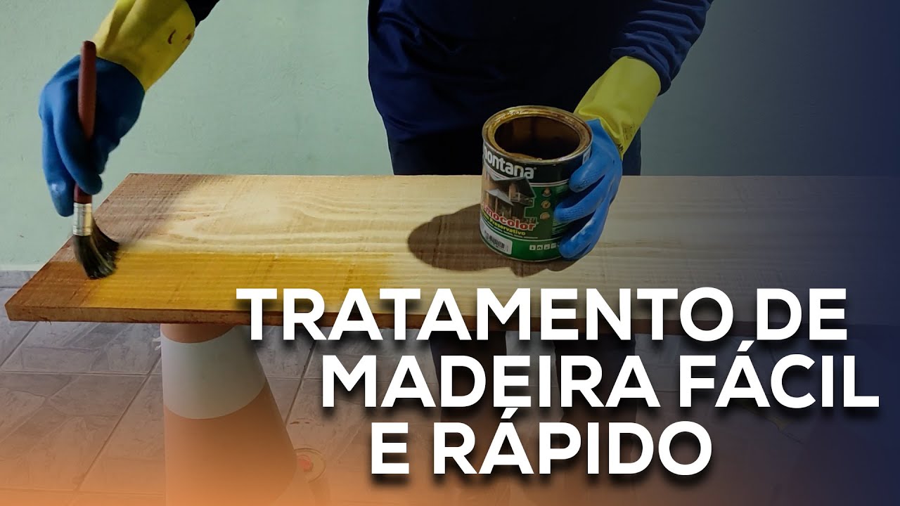 Tratamento de madeira com stain passo a passo - YouTube