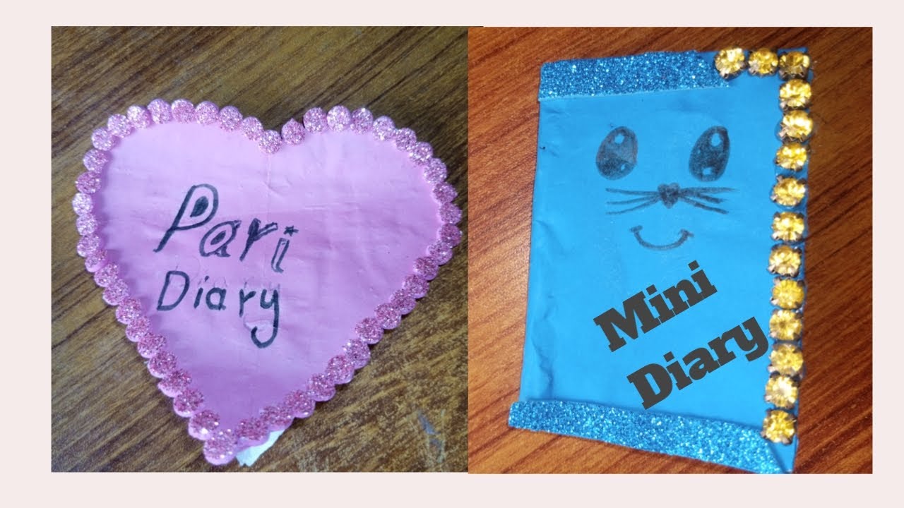 How to make mini diary note book with paper at home - YouTube