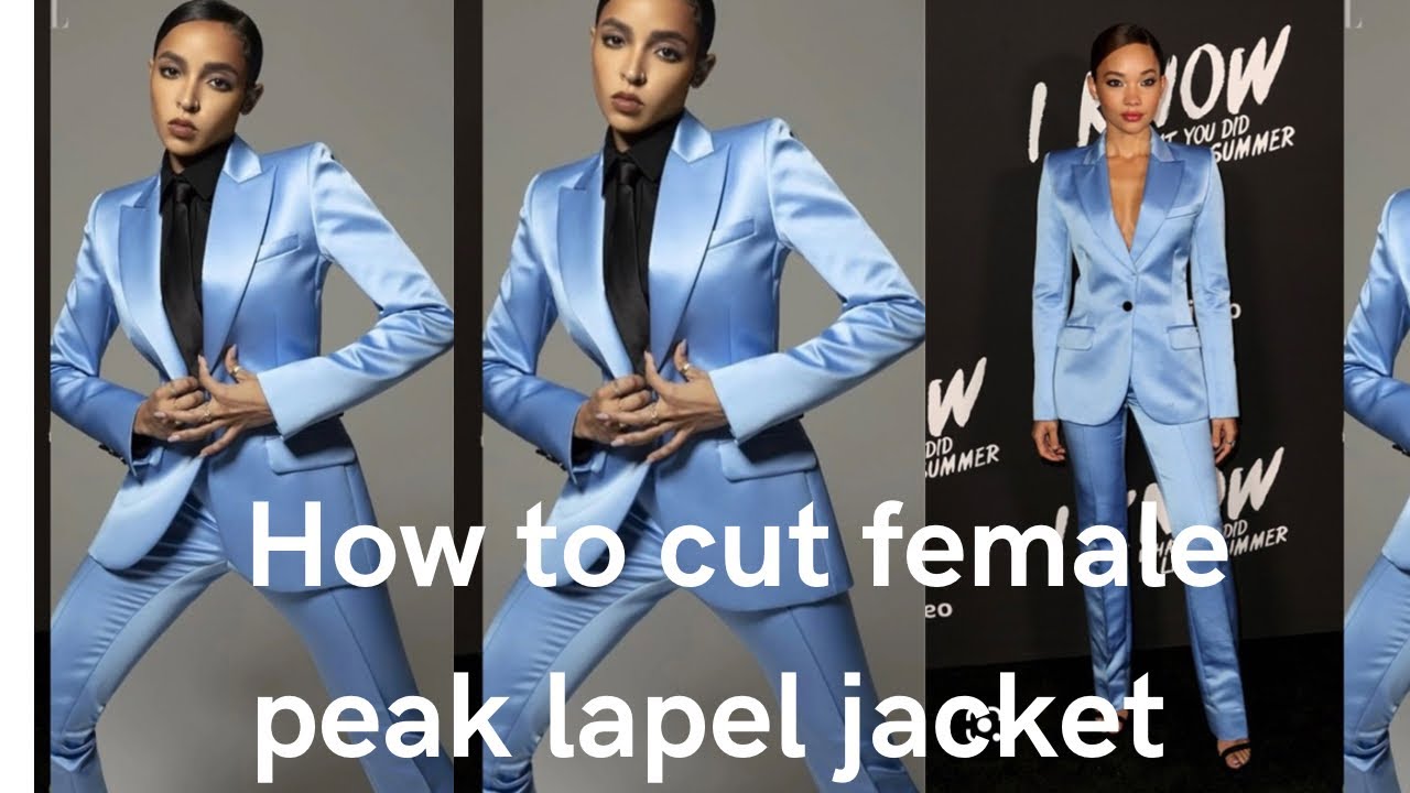 How to cut a female peak lapel jacket | how to draft a female peak ...
