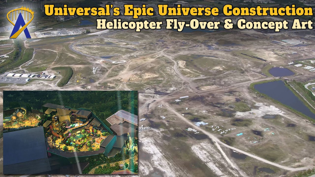 Universal's Epic Universe Construction Progress Fly-Over - YouTube
