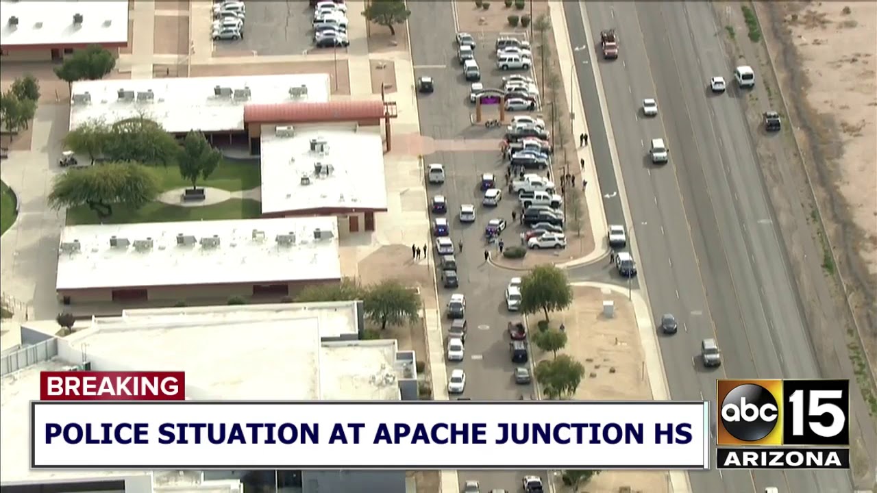 RAW VIDEO: Large police presence outside Apache Junction High School ...
