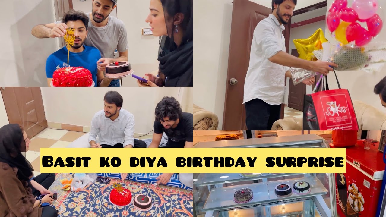 Basit ko birthday surprise dene pe huwa prank - YouTube