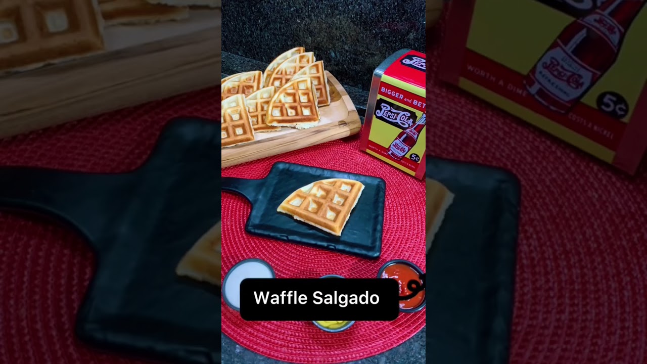 Waffle Burguer !!! Sanduíche de waffle! Waffle Salgado !! American food ...