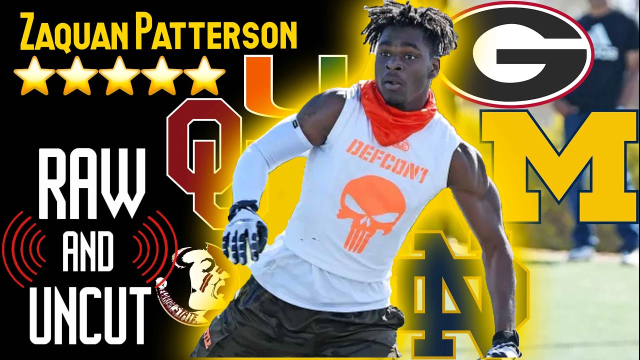 5⭐️ MIAMI COMMIT ZAQUAN PATTERSON|| Raw & Uncut || Mic'd Up High school ...