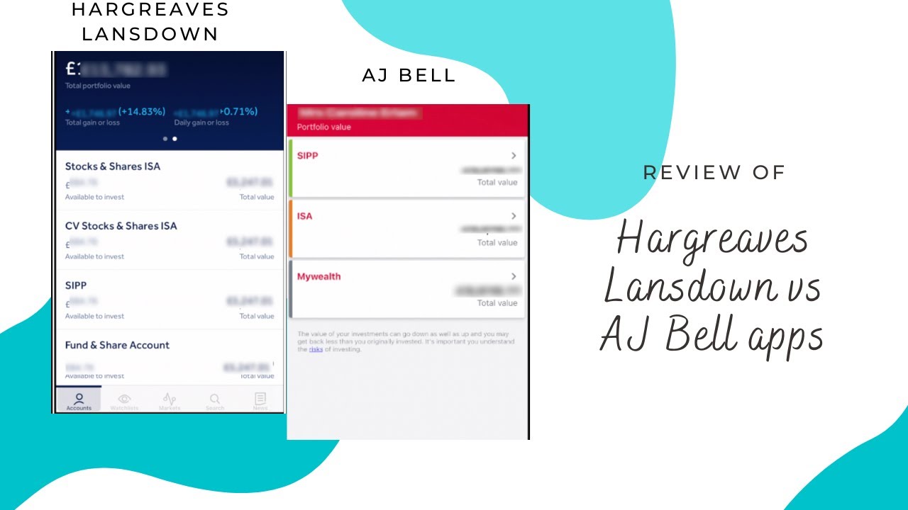 Review of Hargreaves Lansdown and AJ Bell Investment apps - YouTube