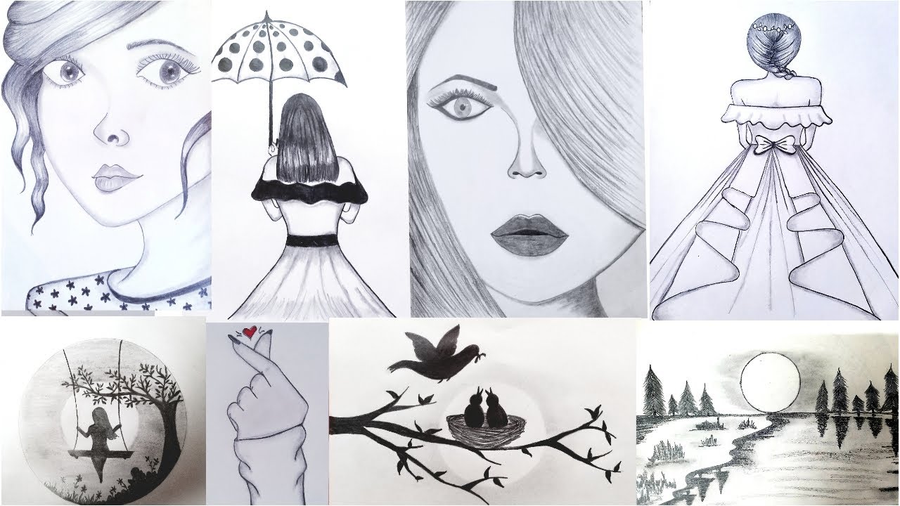 Drawings by Sakina art hub || Sketches to inspire - YouTube