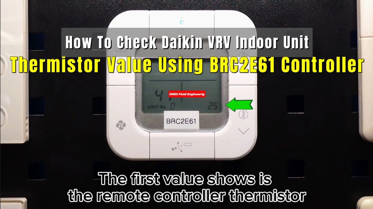 How to check Daikin VRV indoor unit thermistor value using BRC2E61 ...
