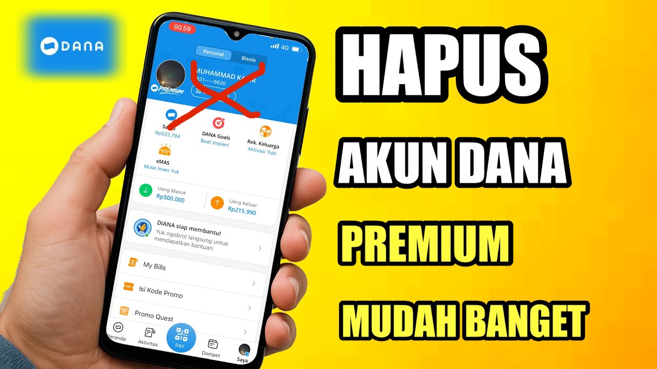 Cara hapus akun dana premium terbaru ll begini ternyata cara mencabut ...