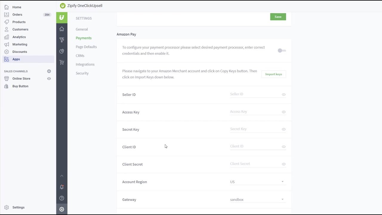 How to Set Up Amazon Pay for OneClickUpsell - YouTube