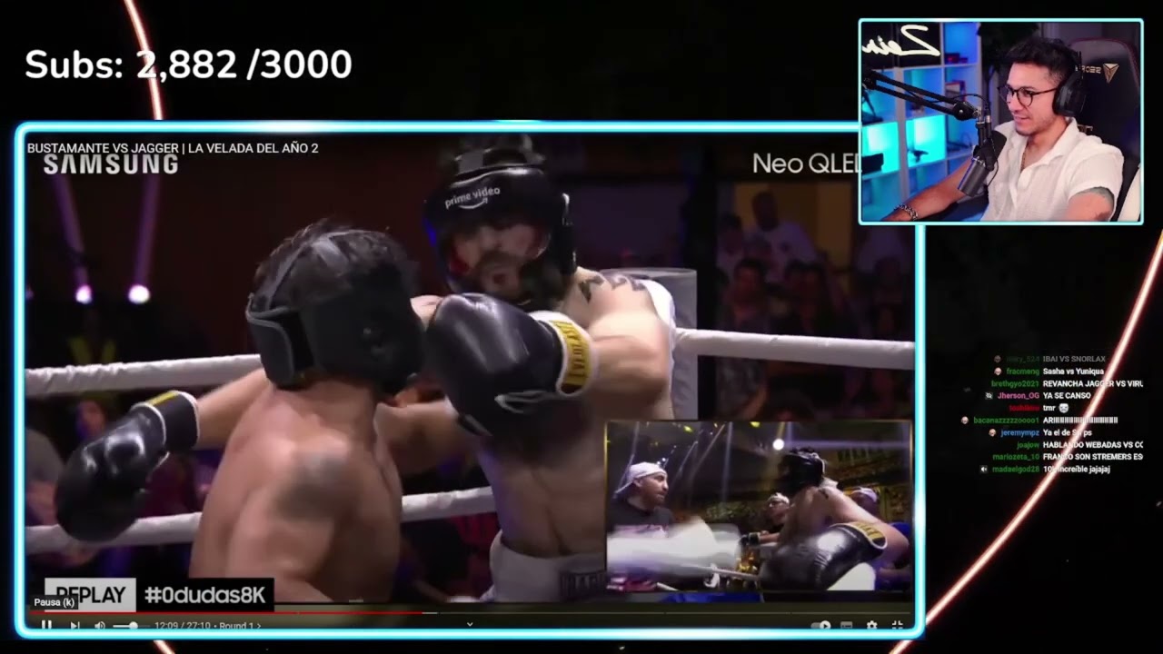 ZEIN REACCIONA A JAGGER VS DAVID BUSTAMANTE EN LA VELADA DEL AÑO 2 ...