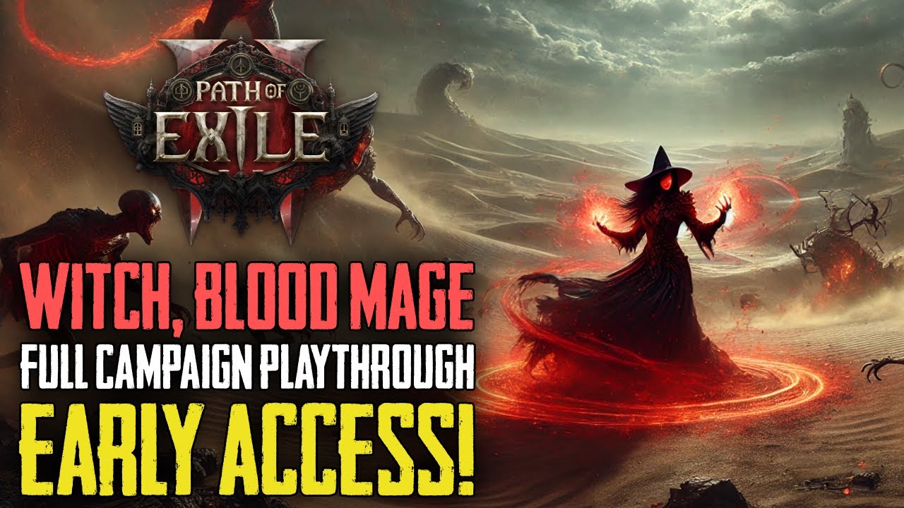 Path of Exile 2 || 𝗙𝗨𝗟𝗟 𝗖𝗔𝗠𝗣𝗔𝗜𝗚𝗡 𝗣𝗟𝗔𝗬𝗧𝗛𝗥𝗢𝗨𝗚𝗛 || PART 5 || 𝗕𝗹𝗼𝗼𝗱 𝗠𝗮𝗴𝗲 𝗪𝗶𝘁𝗰𝗵 𝘄𝗶𝘁𝗵 𝗖𝘂𝘀𝘁𝗼𝗺 𝗕𝘂𝗶𝗹𝗱 ...