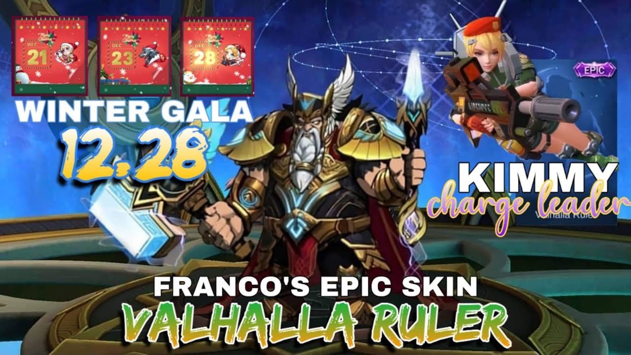 Franco Epic Skin [Valhalla Ruler] | Kimmy Elite Skin [Charge Leader ...