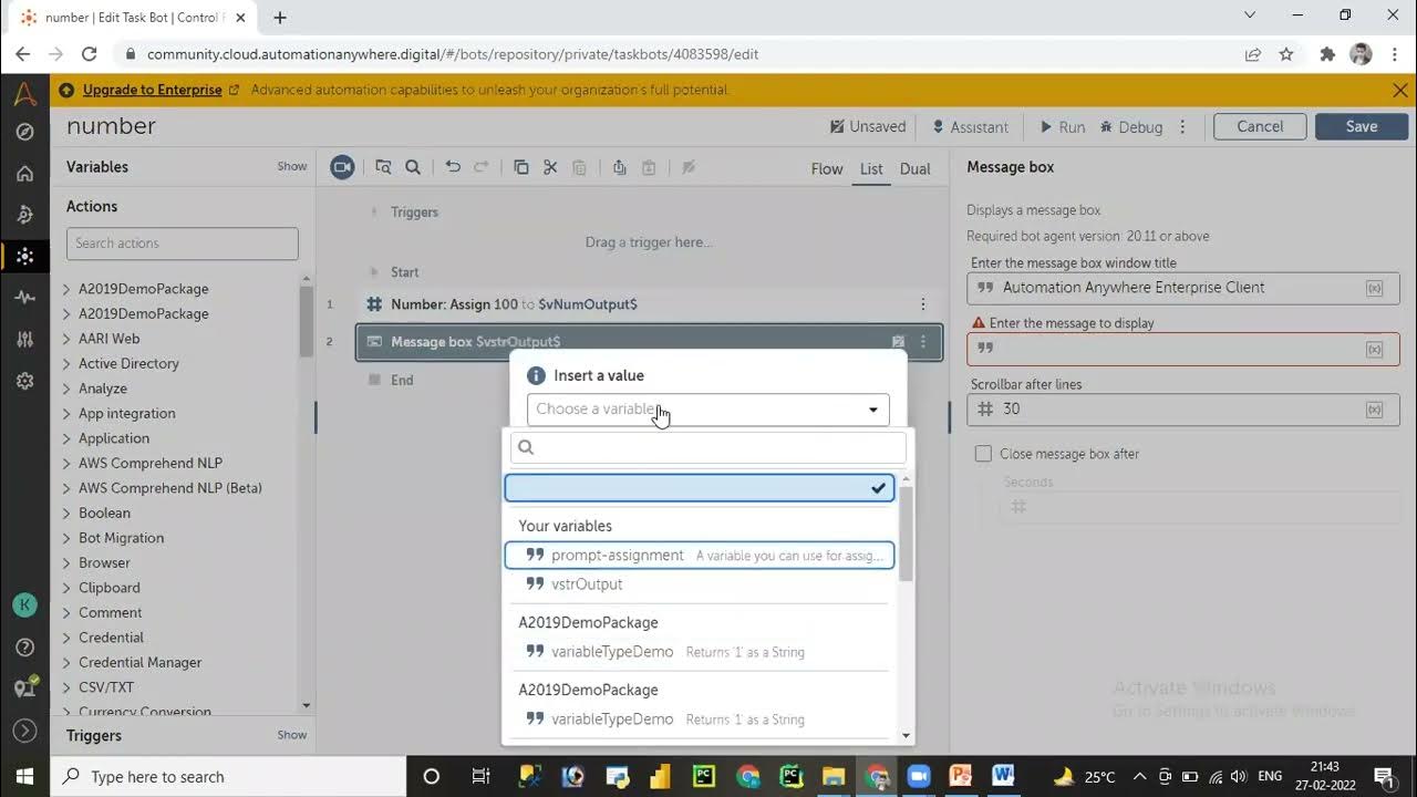 Automation Anywhere A360 Data Types Number Introduction A360 Youtube