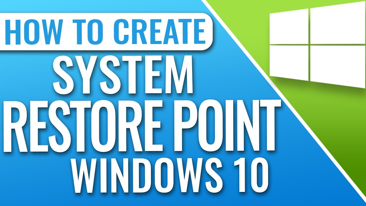 How To Set Restore Point In Windows 10 - YouTube