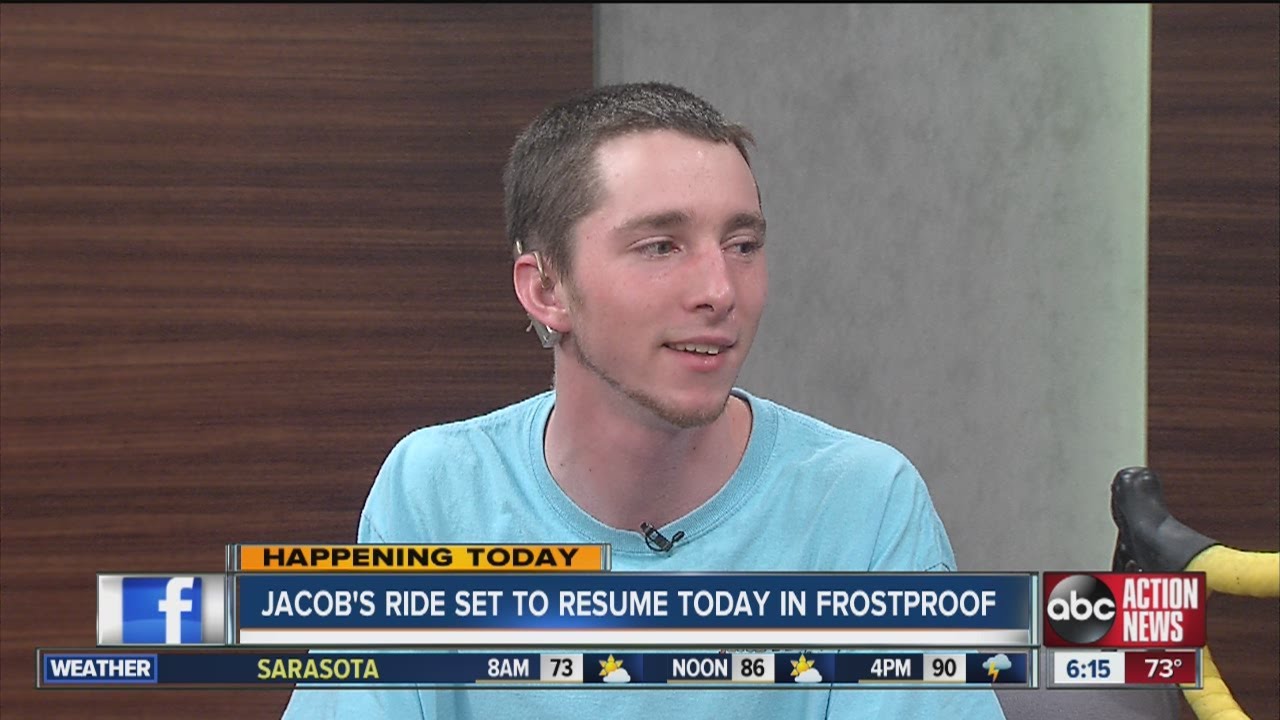 Jacob Landis returns to Florida to complete Jacob's Ride - YouTube