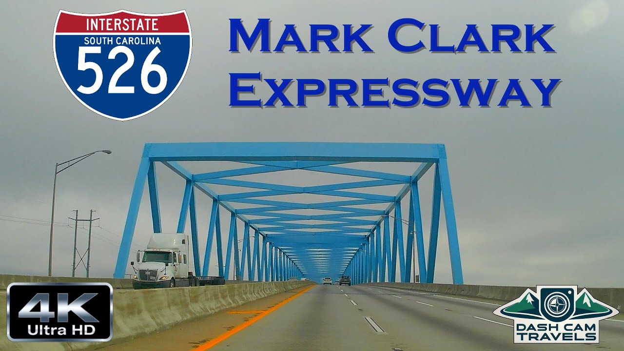Dash Cam Drive on Interstate 526, The Mark Clark Expressway - YouTube