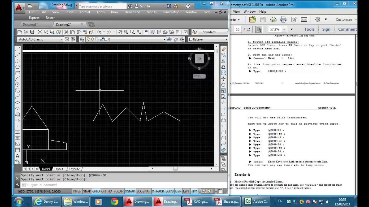 Basic Geometry in AutoCAD Exercise 03 04 - YouTube