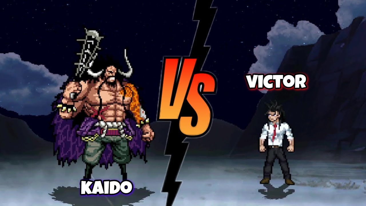 Kaido Vs Victor one piece x undead unluck fights / mugen - YouTube
