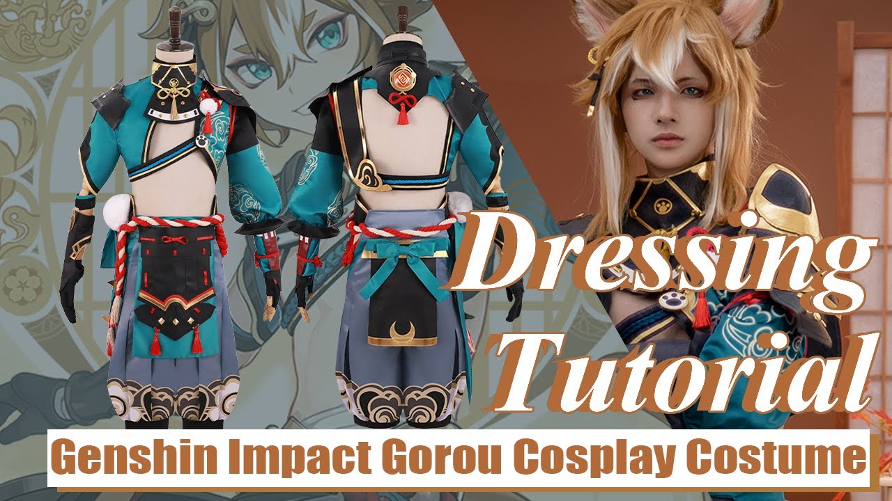 Dressing Tutorial: Genshin Impact Gorou Cosplay Costume - YouTube