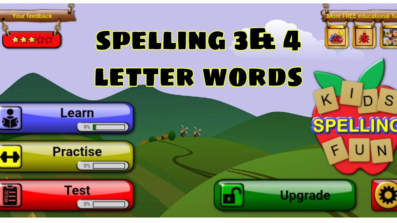 SPELLING || 3 &4 LETTER WORDS - YouTube