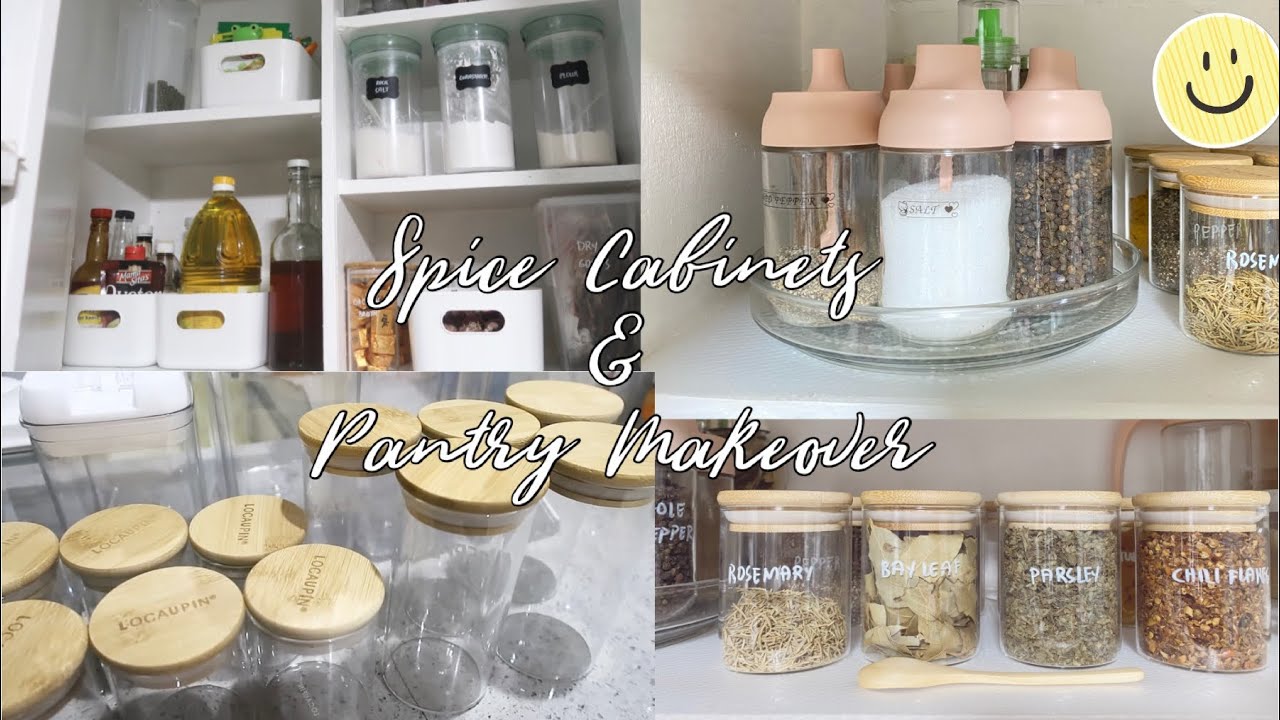 SATISFYING PANTRY & SPICE CABINETS ORGANIZATION - YouTube