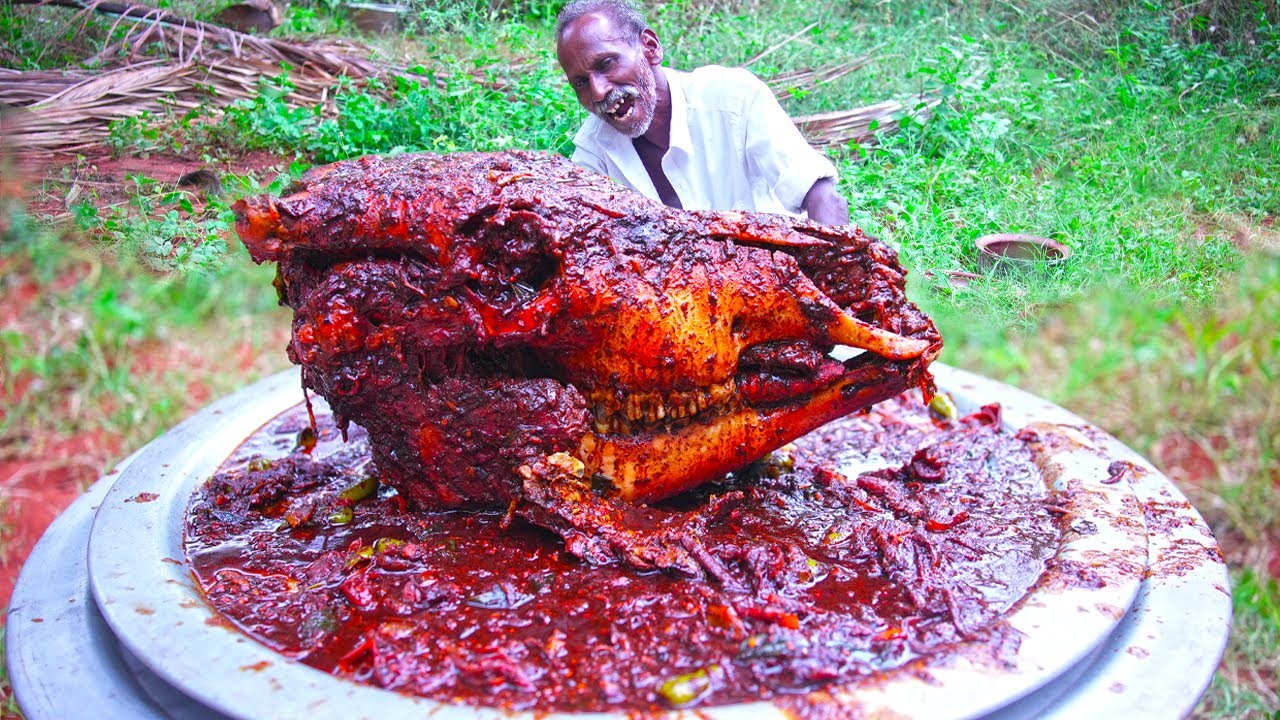 MONSTER HEAD SPICY GRAVY | பெரிய தலை கறி | Village Healthy Food ...