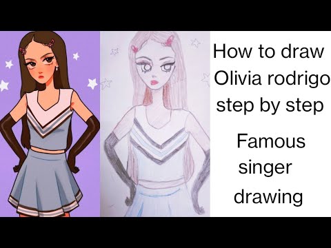 I draw Olivia rodrigo| Olivia rodrigo drawing step by step| - YouTube