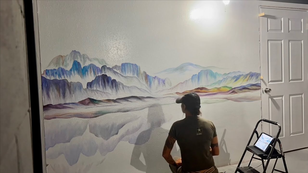 “Colors of the Wind” Mural Painting Time Lapse - YouTube