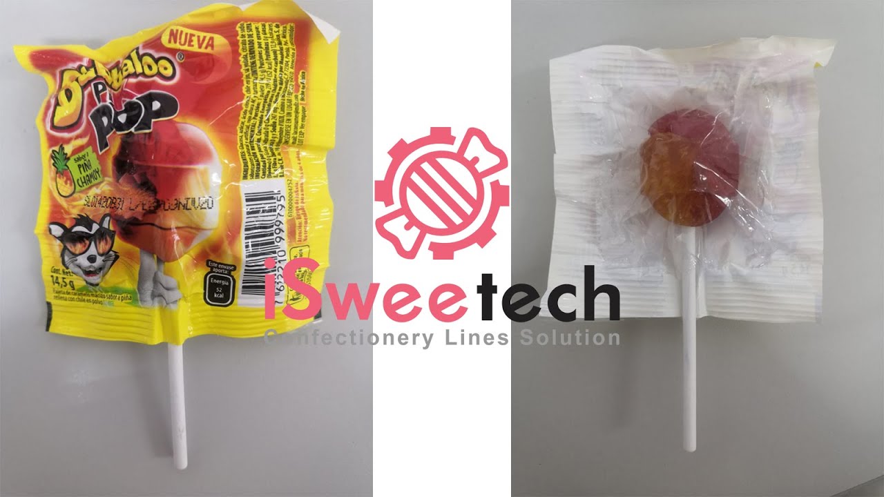 how to wrap ball lollipop with 4sides sealed - YouTube