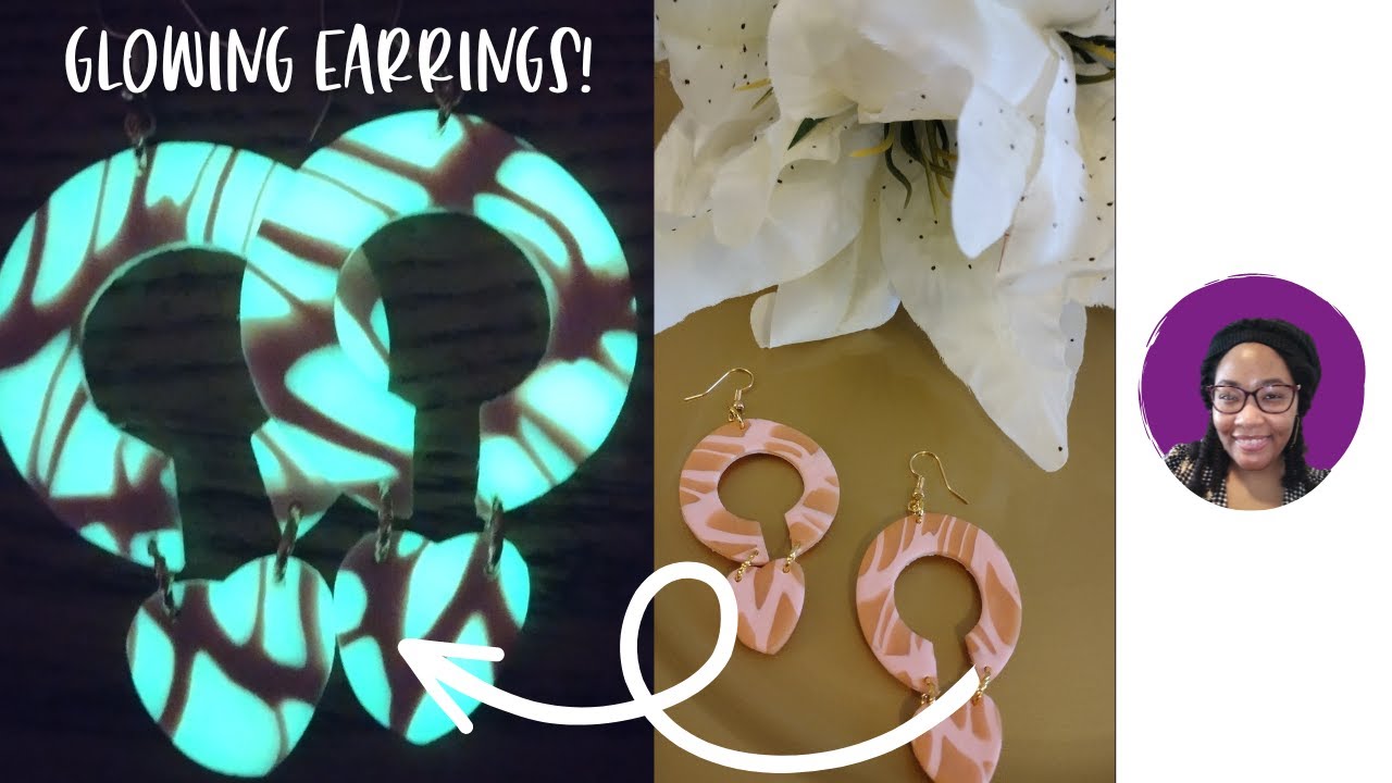Glowing Polymer Clay Earrings Design Tutorial - YouTube