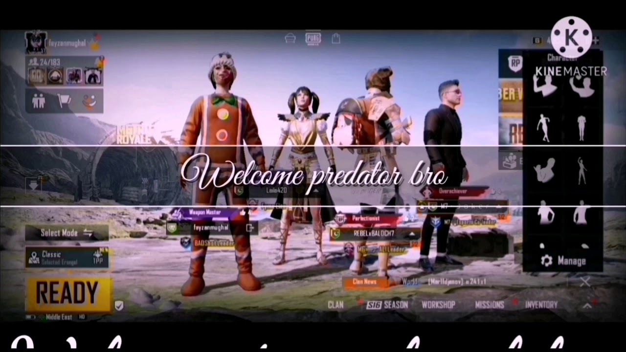 playing with predator pubg mobile - YouTube
