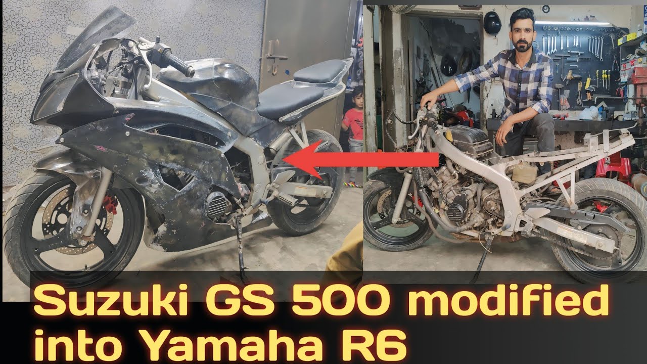 Suzuki GS 500 modified into Yamaha R6 | Suzuki GS 500 ko Yamaha R6 Ki ...